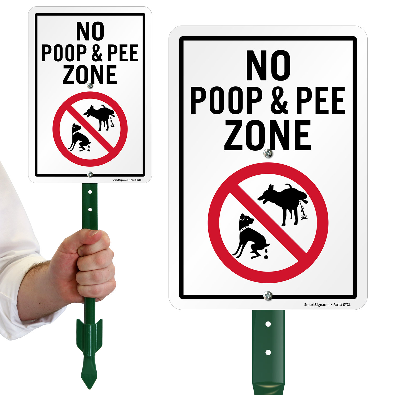 SmartSign No Poop & Pee Zone Sign and Stake Kit - Wayfair Canada