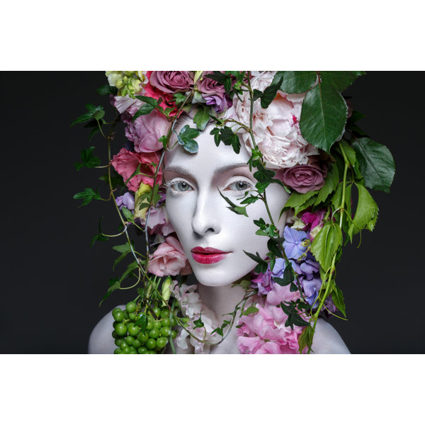 Canora Grey Beauty with Flowers - Unframed Graphic Art | Wayfair.co.uk