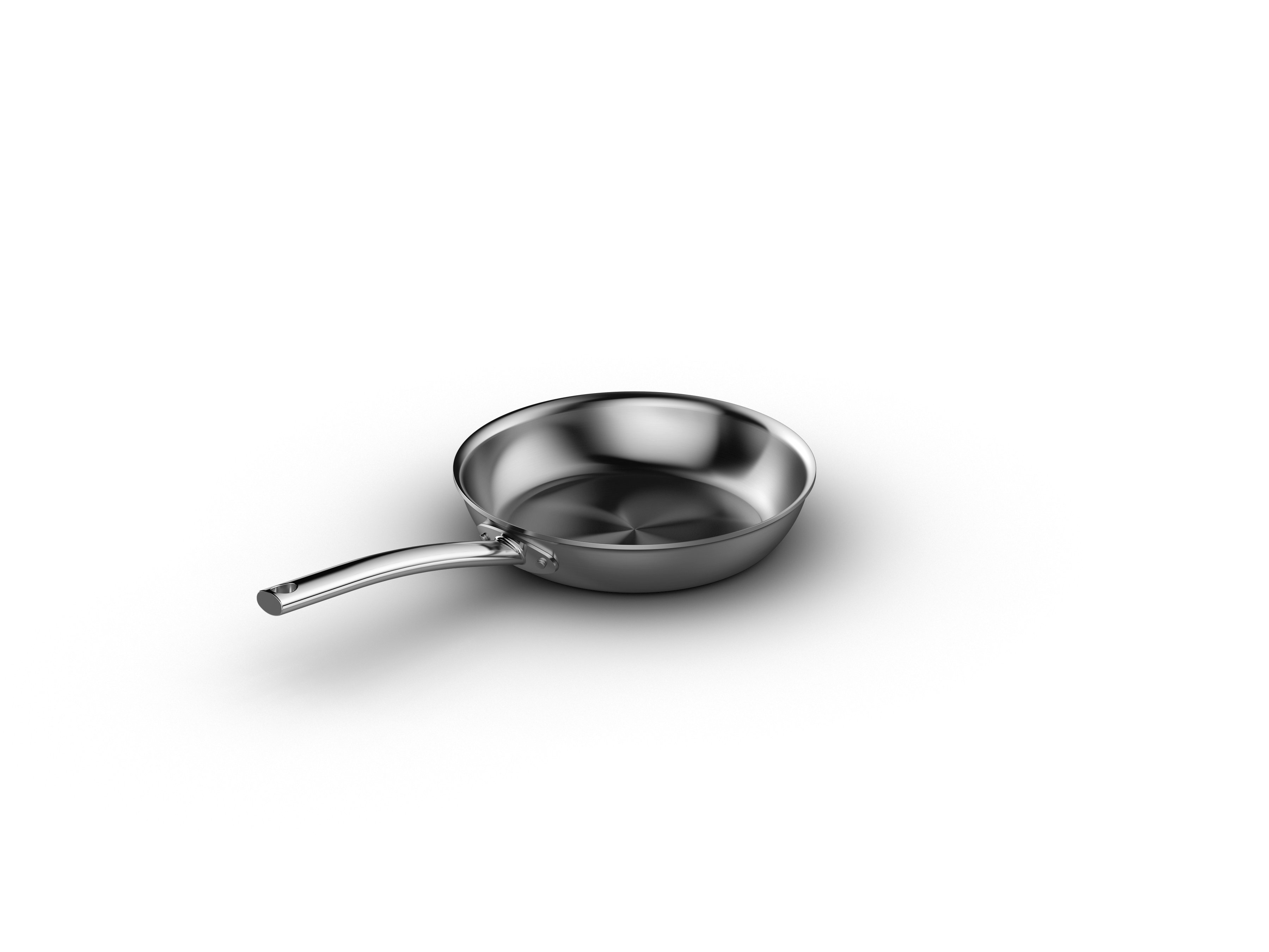 NUCU 5-Ply Brushed Stainless Steel Natural Frying Pan - Wayfair Canada