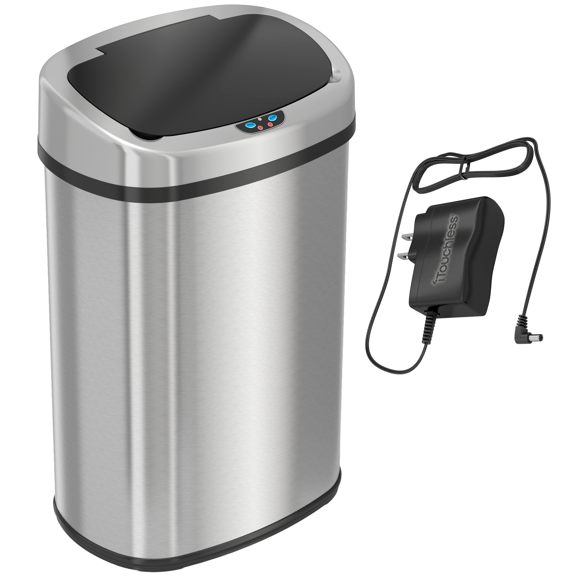 iTouchless 13 Gallon Battery-free Automatic Sensor Kitchen Trash Can ...