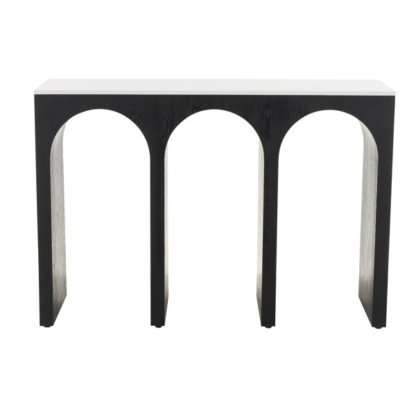 Hokku Designs Cole And Grey Wood Art Deco Arched Cutout Console Table ...