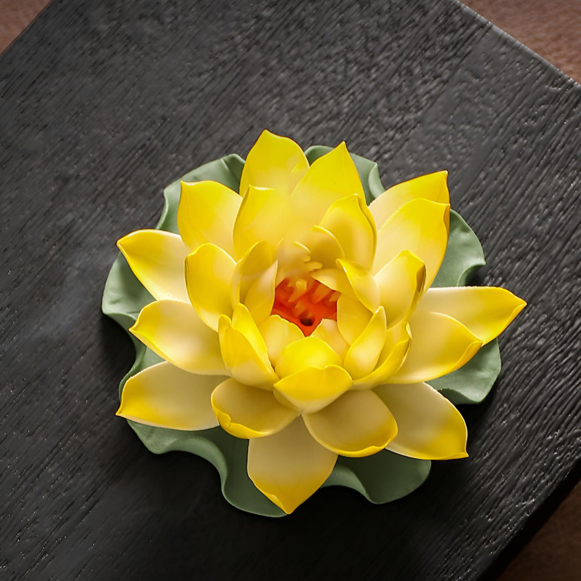 Infinity Under Glaze Lotus Artwork - Sophisticated Porcelain Showpiece ...