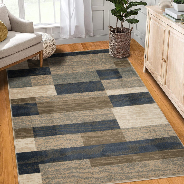 Wrought Studio Eliesha Rockwood Contemporary Geometric Patchwork Area ...