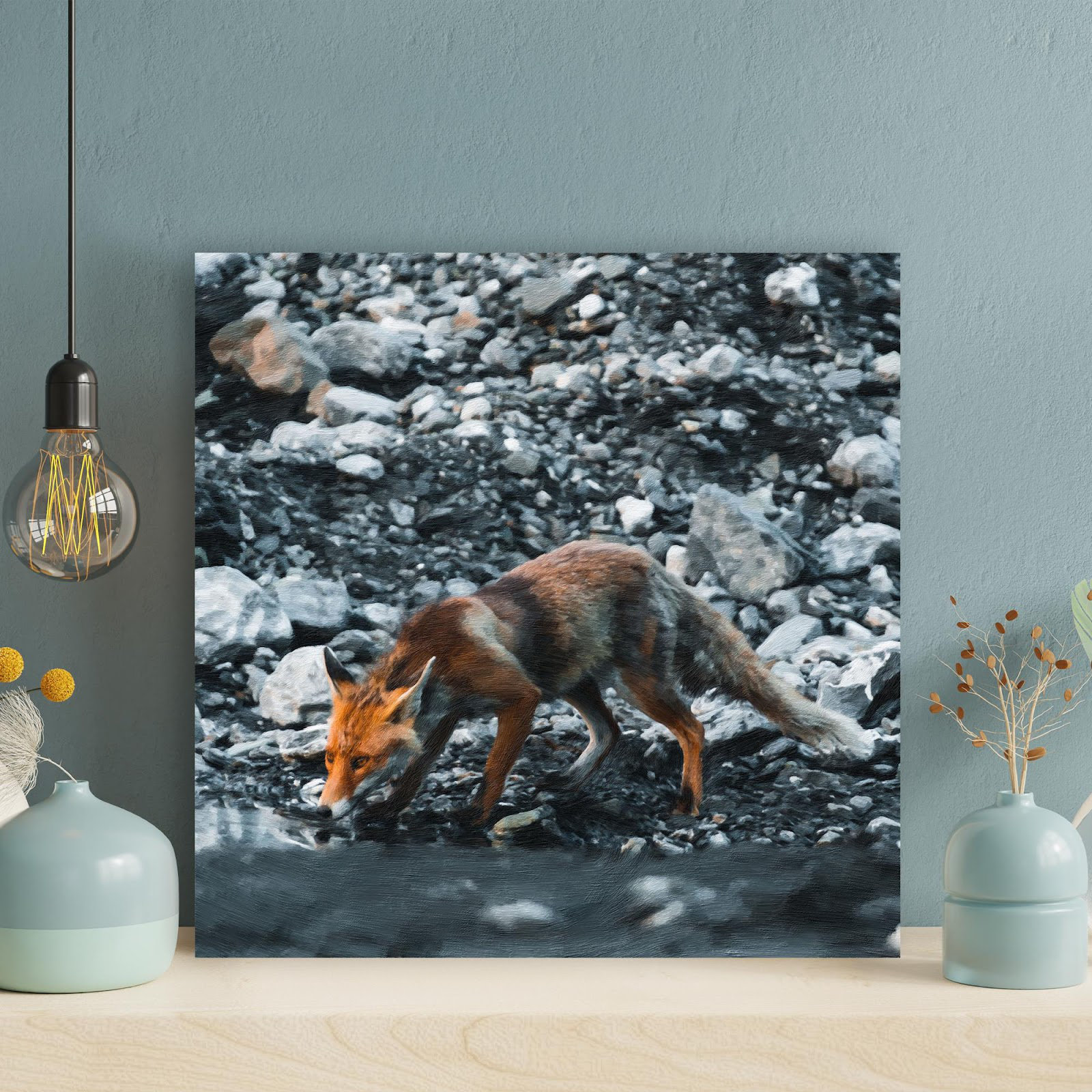 Millwood Pines Brown Fox On Rocky Ground During Daytime - 1 Piece ...