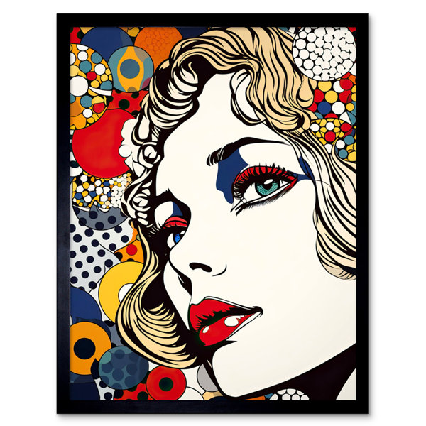 George Oliver Arwin Bright Woman Face With Geometric Patterns Bubbles ...