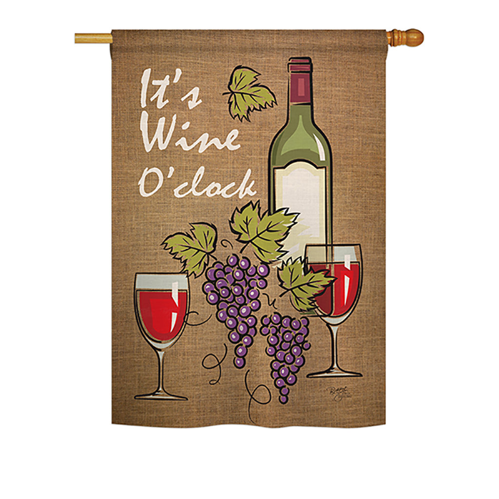 Breeze Decor It's Wine 2-Sided Polyester House/Garden Flag | Wayfair