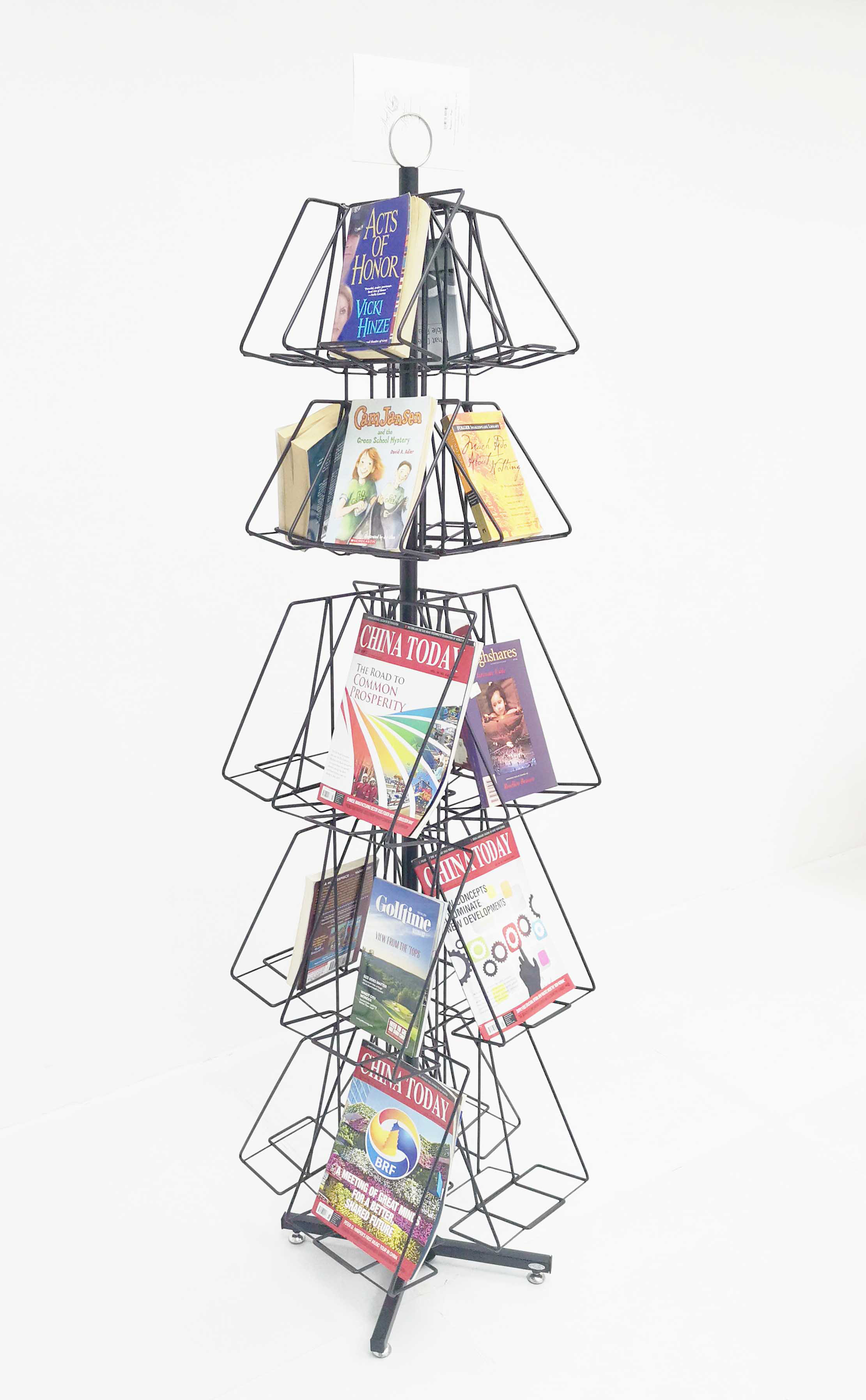 FixtureDisplays Greeting Card Rack Display Stand Shelf Wire Metal CDDVD ...