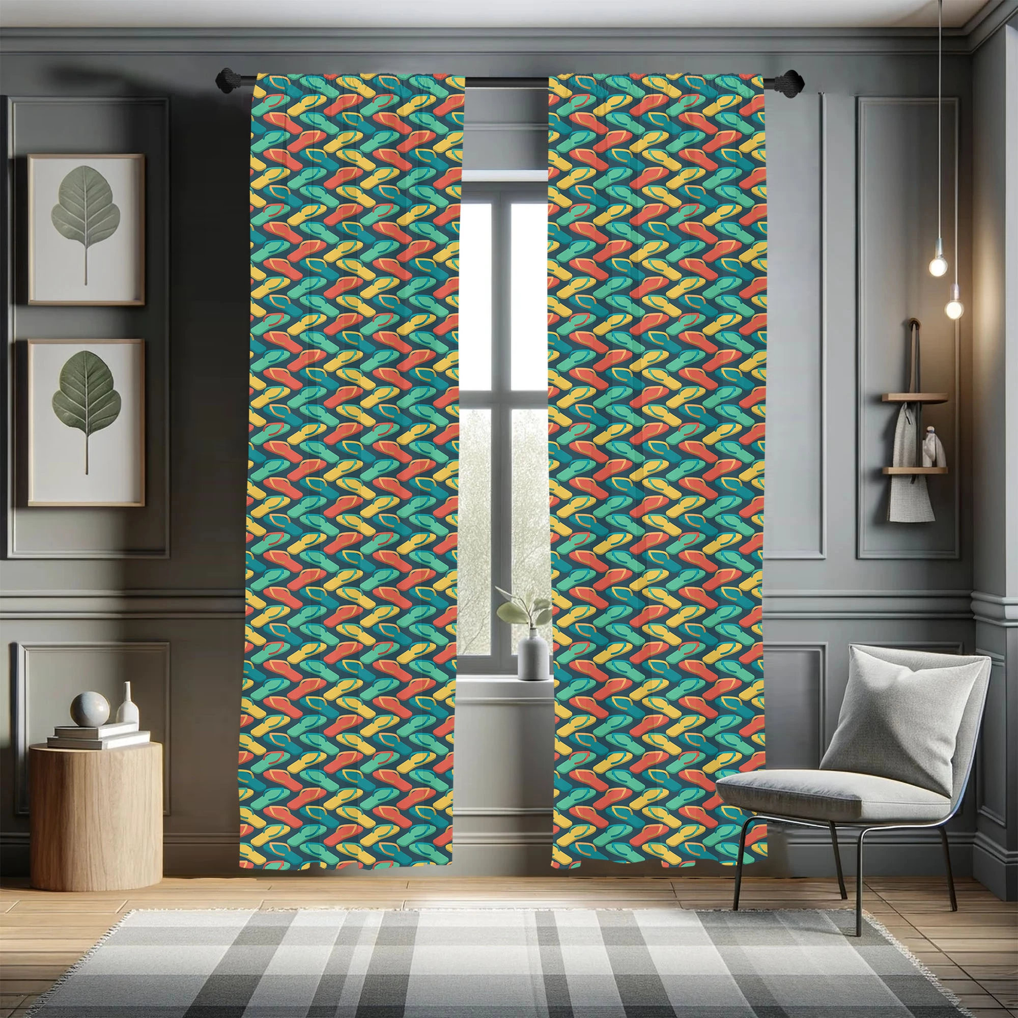 East Urban Home Flip Flop Semi-Sheer Rod Pocket Sliding Panel | Wayfair
