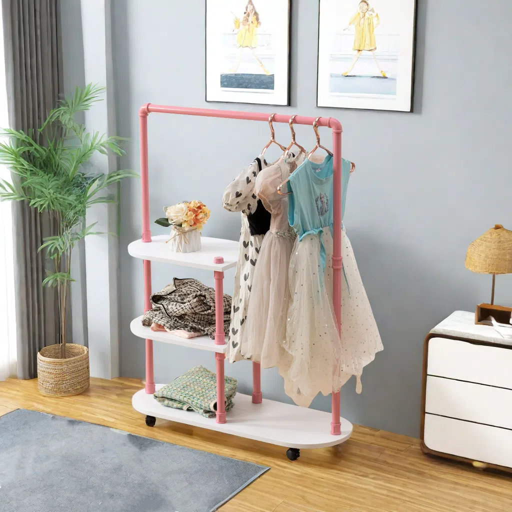 Latitude Run® Kerisa Rolling Clothing Rack | Wayfair