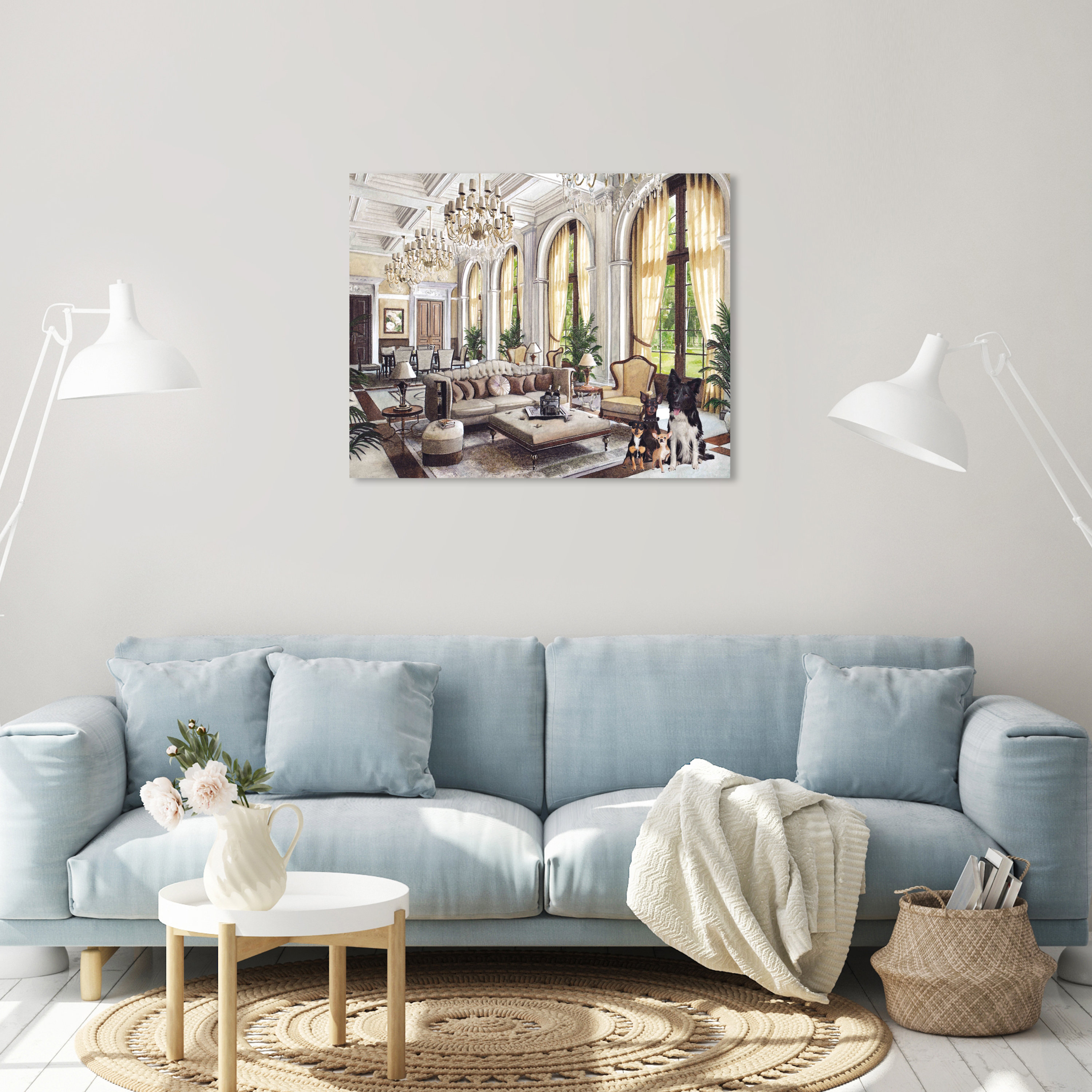 Oliver Gal Prints Interior Design Dogs - Painting on Canvas | Wayfair