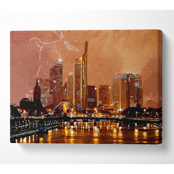 ClassicLiving City Lightning Bolts - Wrapped Canvas Art Prints ...