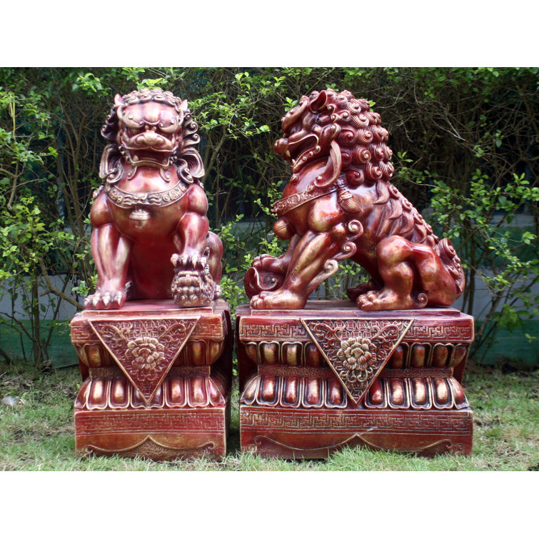 ENIGMA Temple Dog Small Pair Red | Wayfair.co.uk