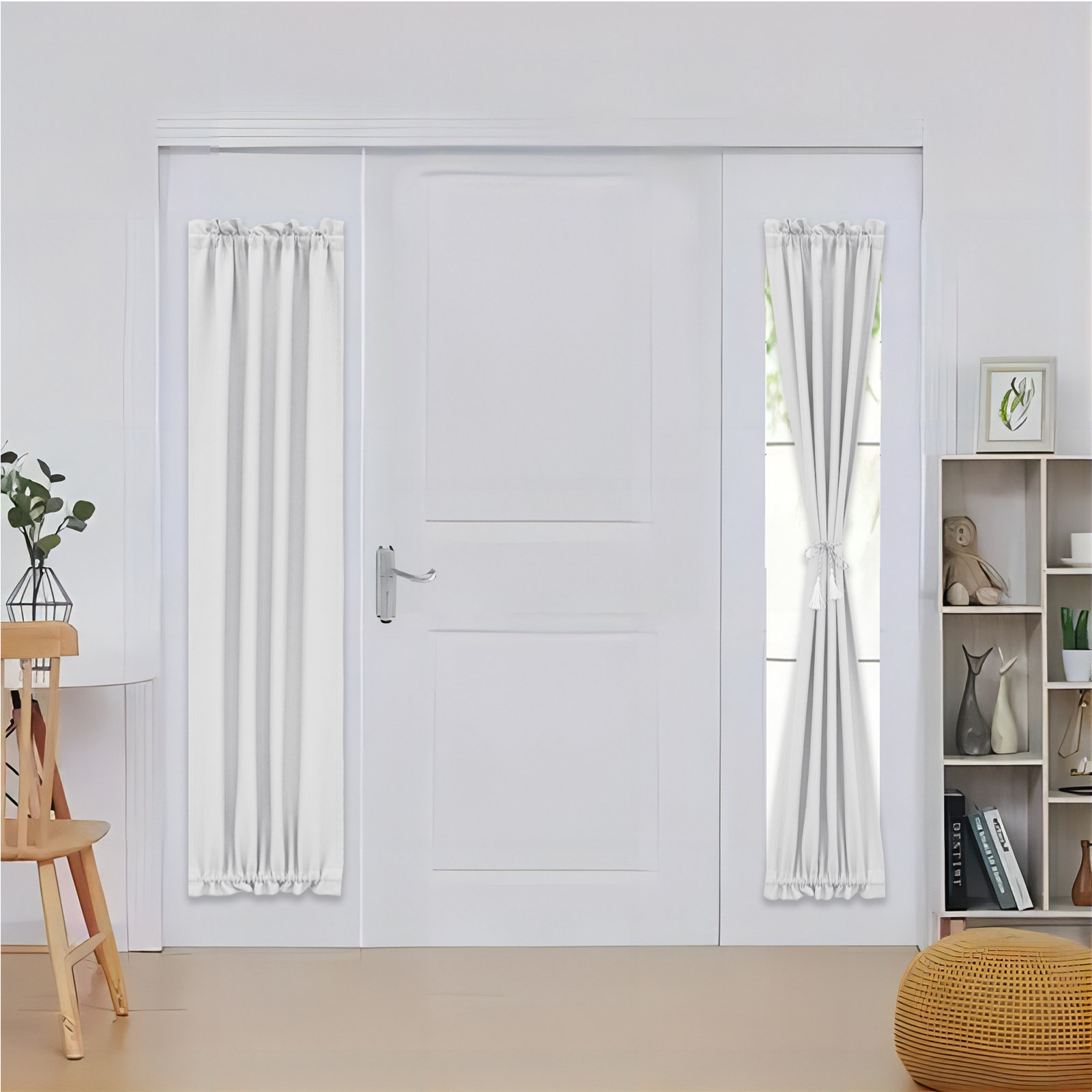 Ebern Designs Raighan Polyester Blackout French Door Curtain Panel ...