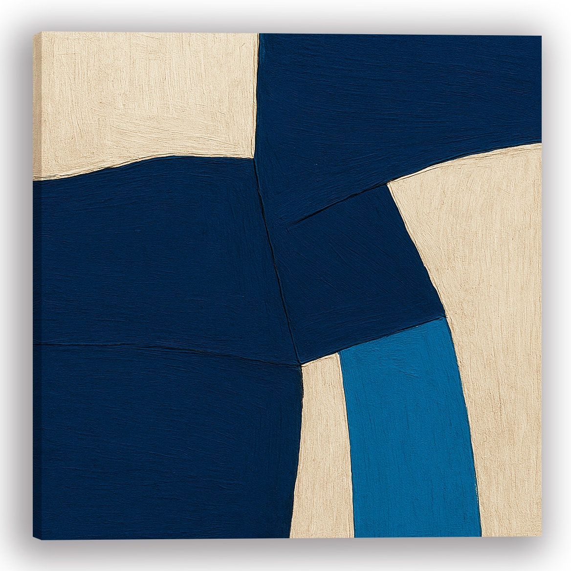 Wrought Studio™ “Coastal Blocks II” – Modern Geometric Canvas Wall Art ...