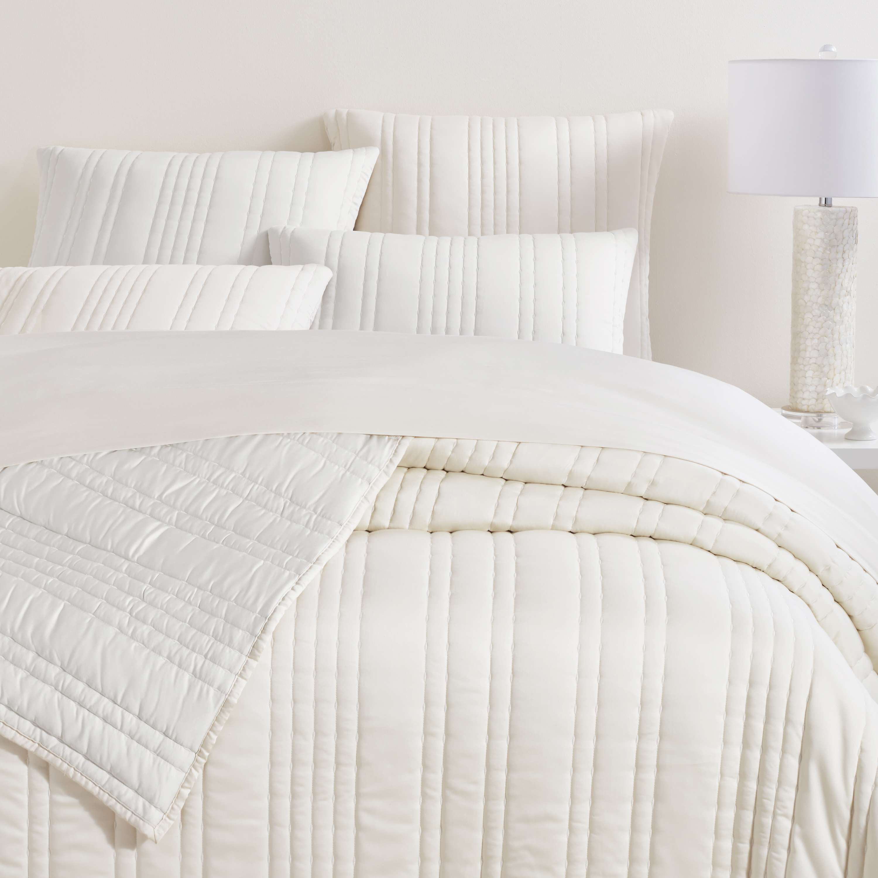 Pine Cone Hill Blissful Bamboo Pearl/Silver Quilt | Wayfair