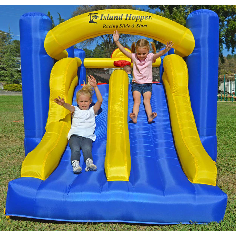 Island Hopper Racing Slide and Slam Recreational Bounce House & Reviews ...