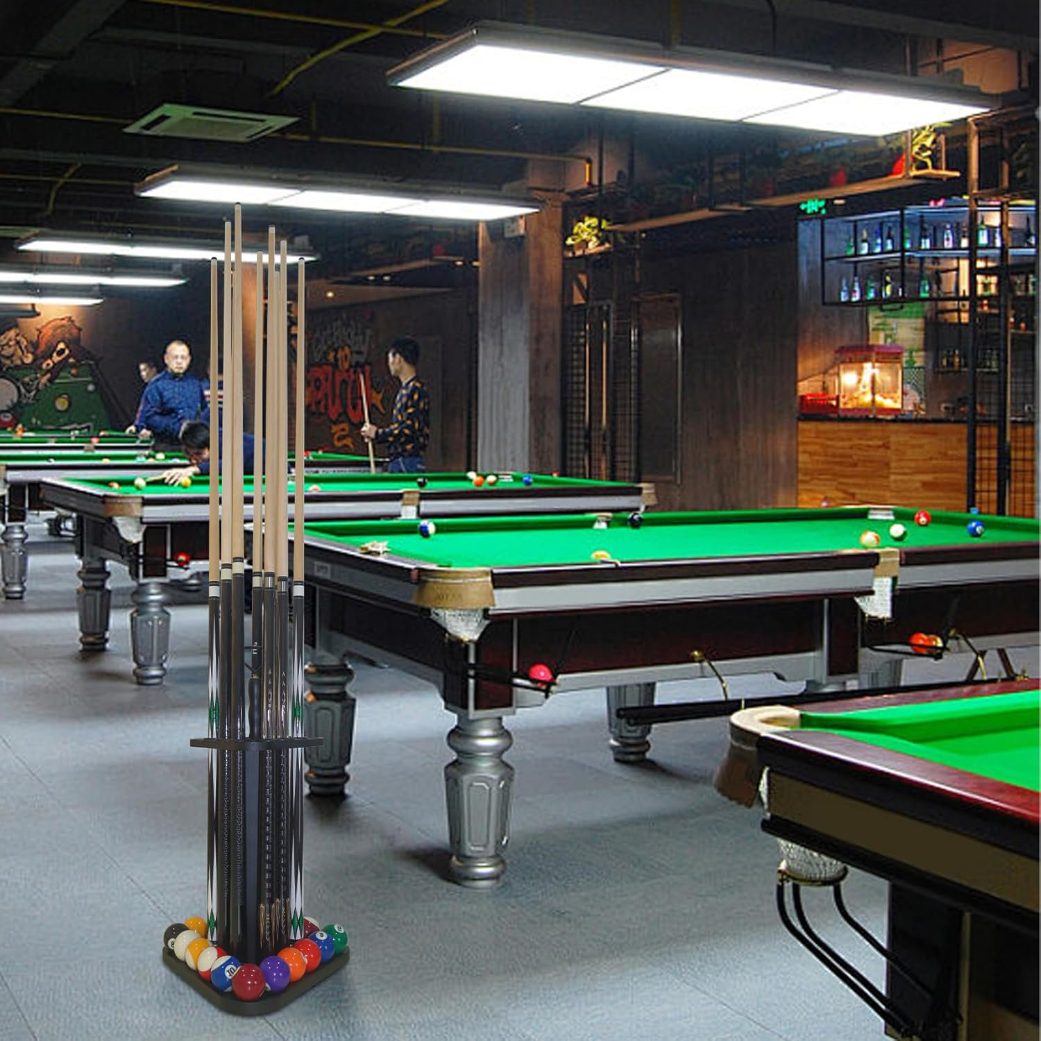 X－MAX FURNITURE Pool Stick Holder Billiards Cue Rack, Pool Cue Floor ...