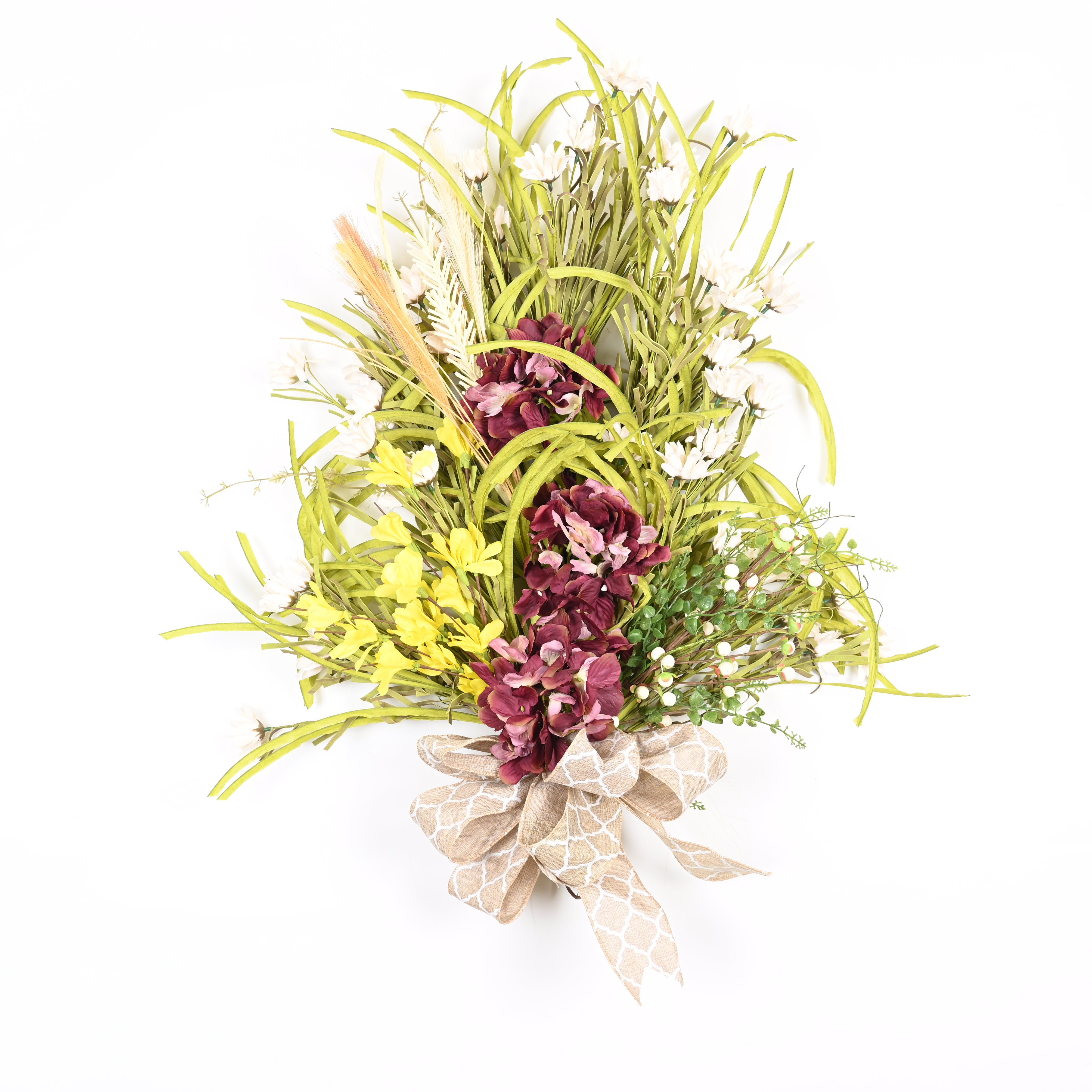 Primrue Artificial Wildflowers Hydrangea Bundle Door Swag | Wayfair