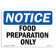 SignMission Food Preparation Only Sign | Wayfair
