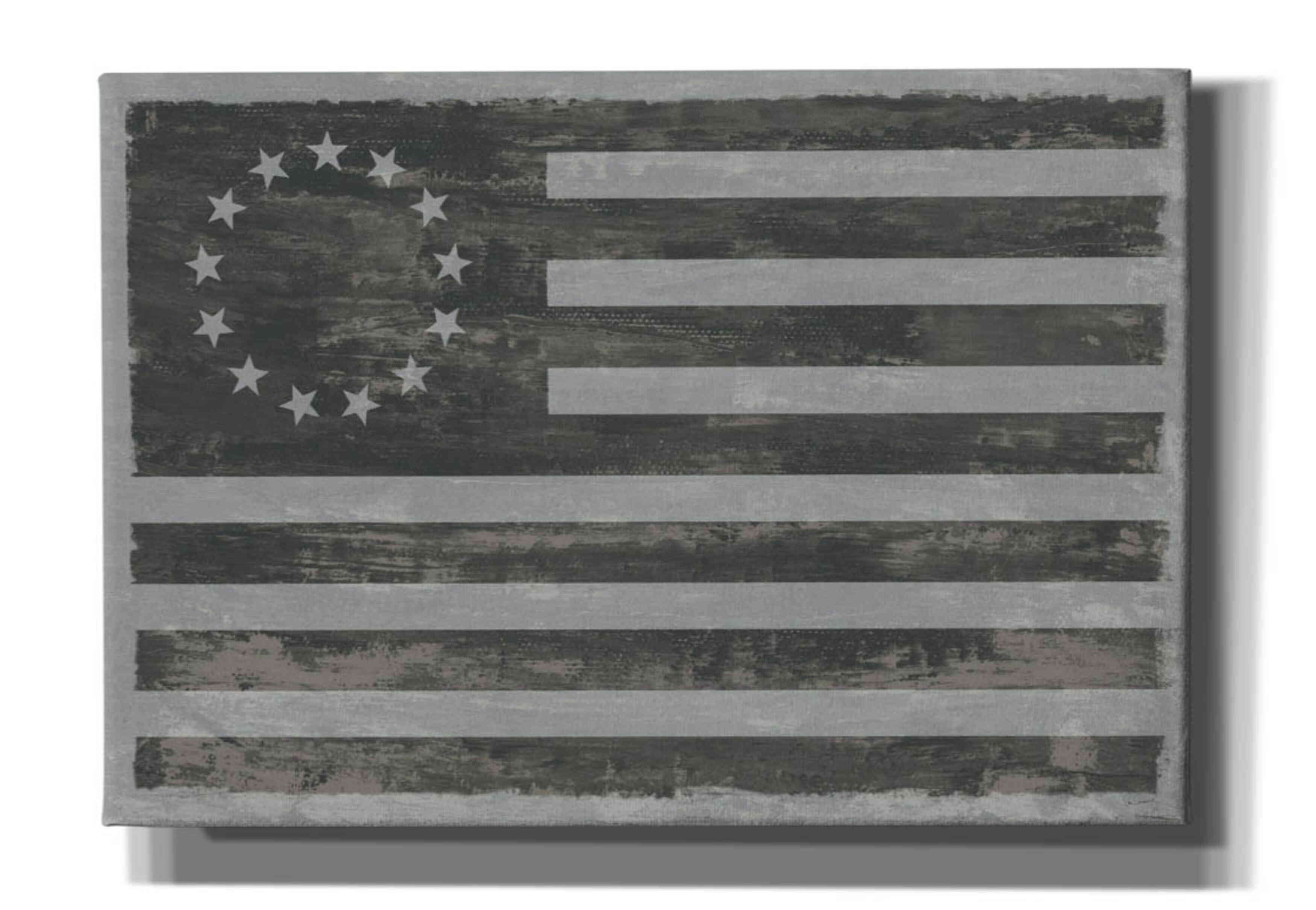 17 Stories Latitude Run 'Slate American Flag' By Sue Schlabach, Giclee ...