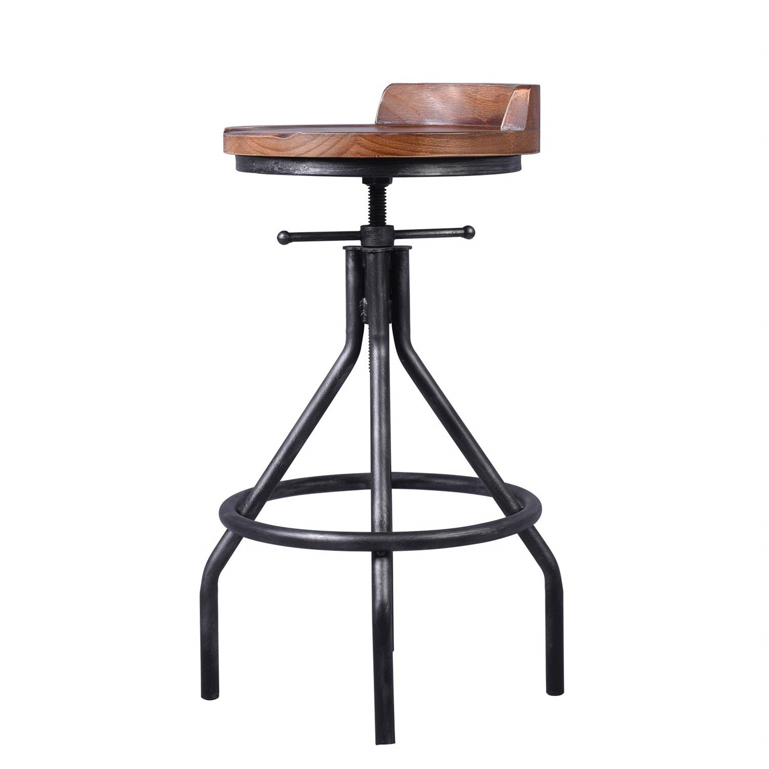 Williston Forge Adjustable Two-Tone Industrial Bar Stools - Swivel Seat ...