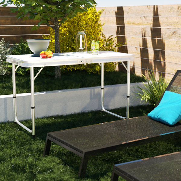 Dakota Fields 4Ft Portable Folding Table Camping Folding Table,3 Gear ...