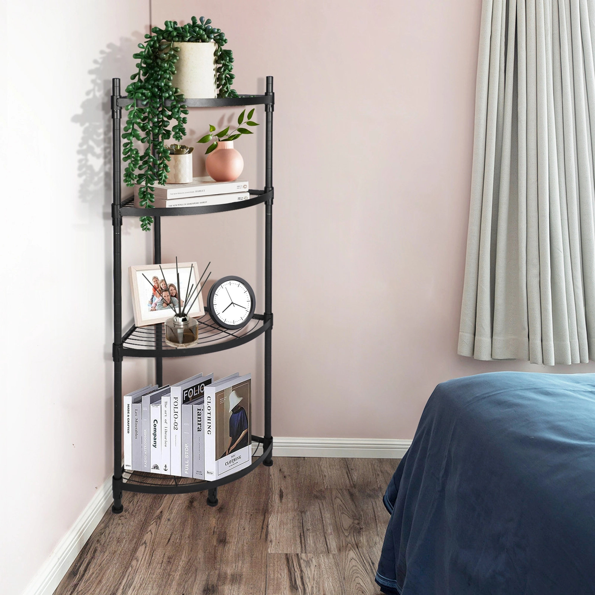 Rebrilliant 19'' W Stainless Steel Height -Adjustable Storage Rack ...