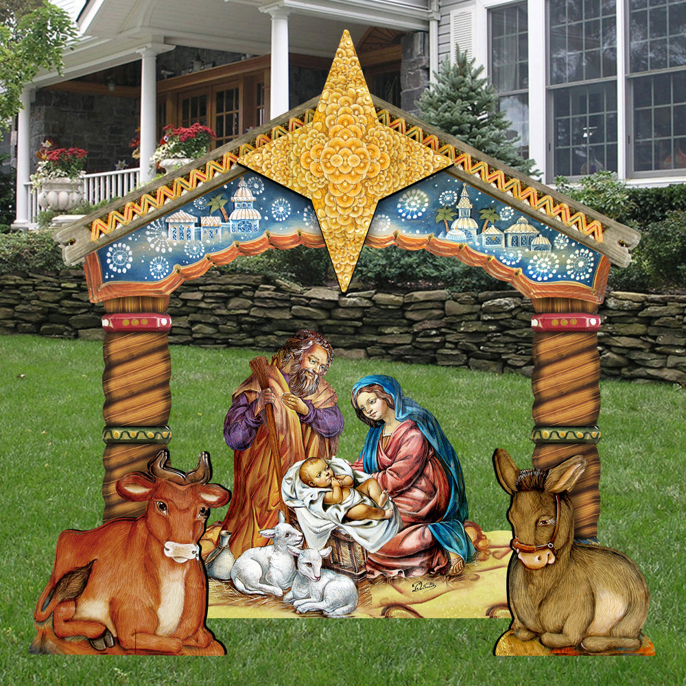 Outdoor Wood Nativity Pattern