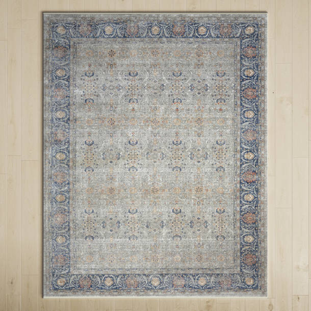 Birch Lane™ Tabitha Gray/Blue Rug | Wayfair