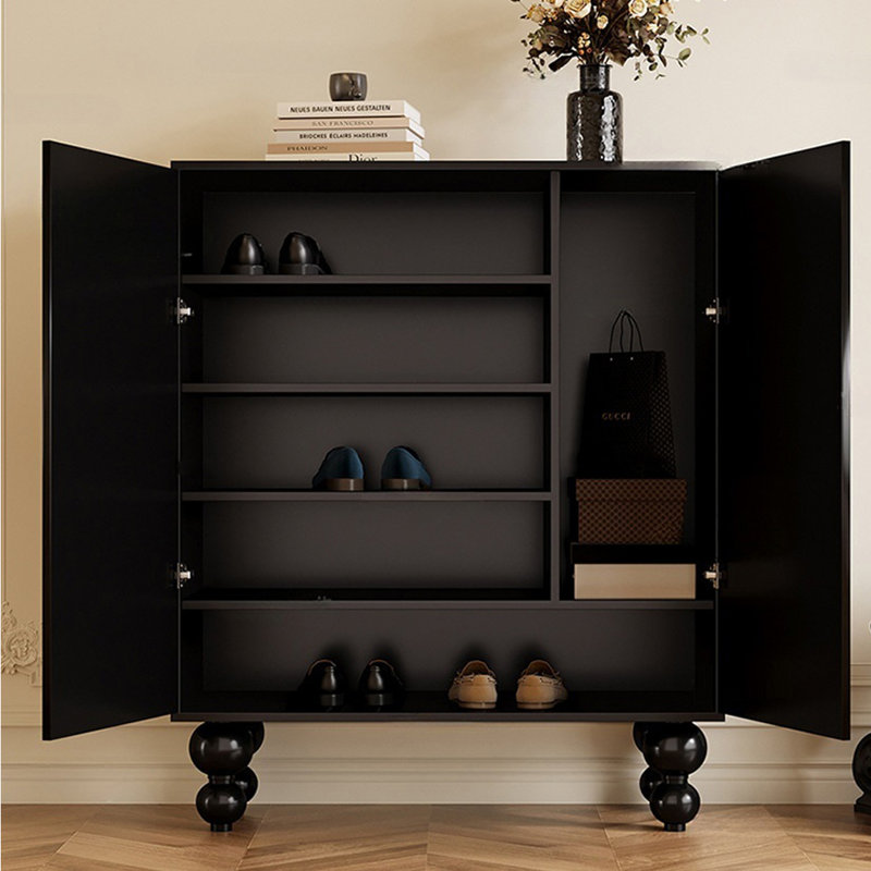 DICIXA Chinese Style Retro Shoe Cabinet 17 Pair Shoe Storage Cabinet ...