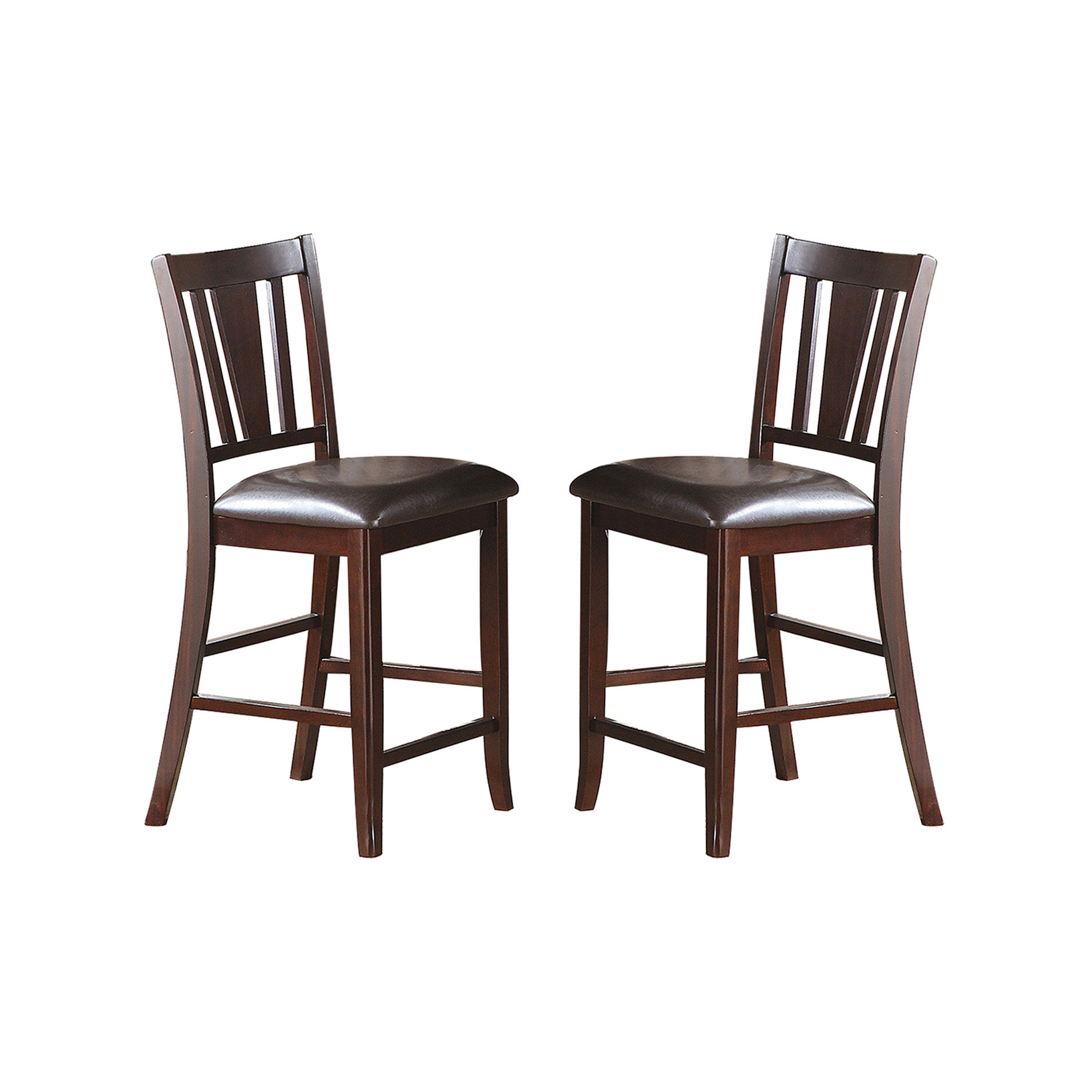 Darby Home Co Upholstered Counter Height Chairs, Dark Brown, Of 2 ...