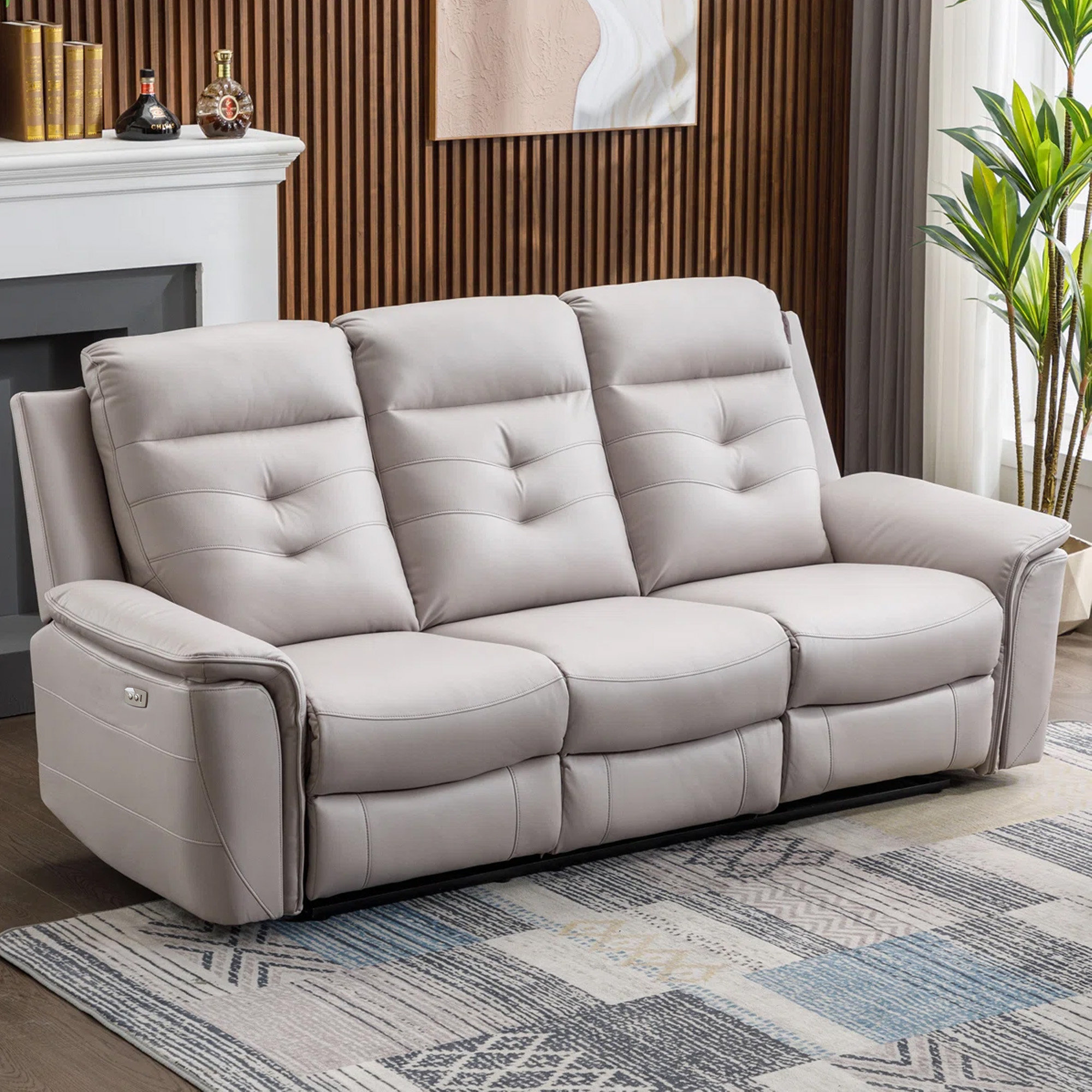 Red Barrel Studio Joniah 84.65''Wide Pillow Top Arms Reclining Sofa ...