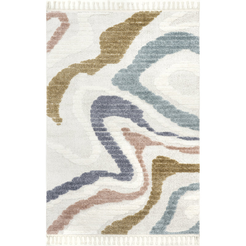 Wade Logan® Berners Abstract Area Rug for Living Room Bedroom Dining ...
