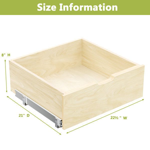 Rebrilliant Pull Out Cabinet Organizer With Full Extension Rail Slides ...