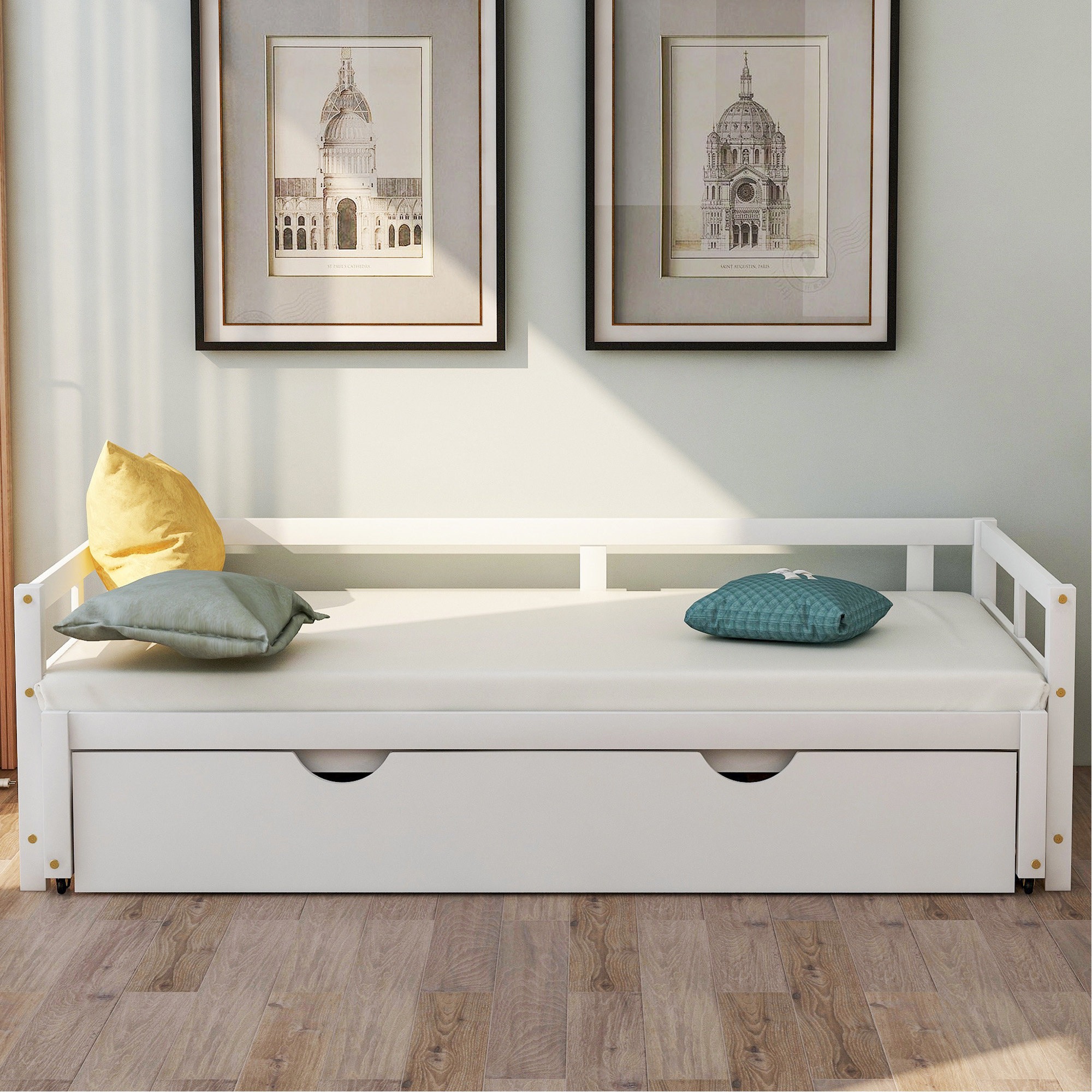 Mack & Milo™ Cataldo Twin Extendable Daybed with Trundle | Wayfair