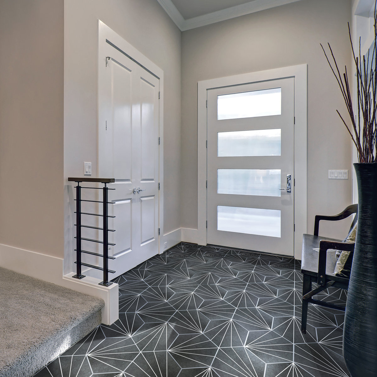 Merola Tile Aster 9" x 10" Porcelain Patterned Wall & Floor Tile ...
