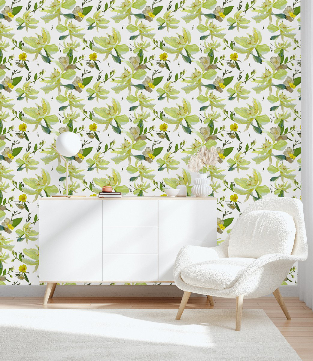 Red Barrel Studio Brightly Yellow Flowers Wallpaper Peel And Stick And ...