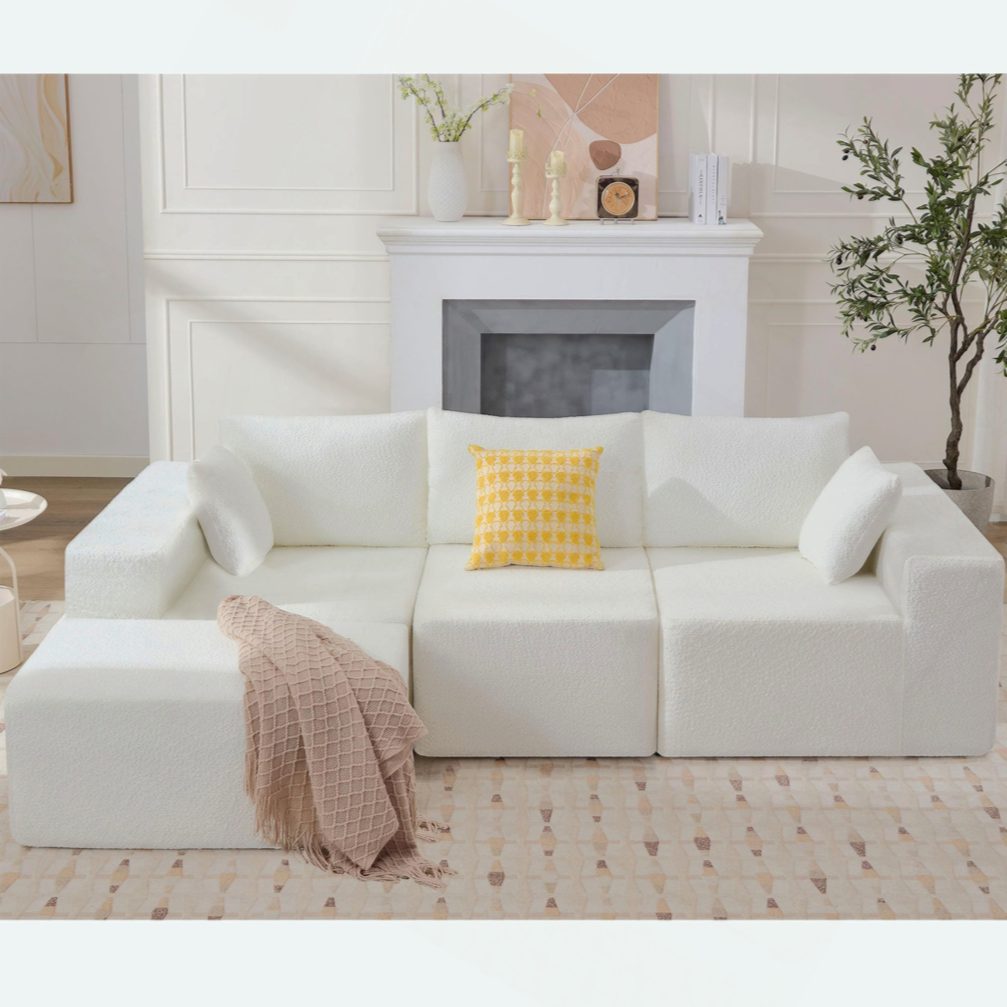 Wrought Studio Modular Sectional Sofa, L Shaped Cloud Sectional Couch ...