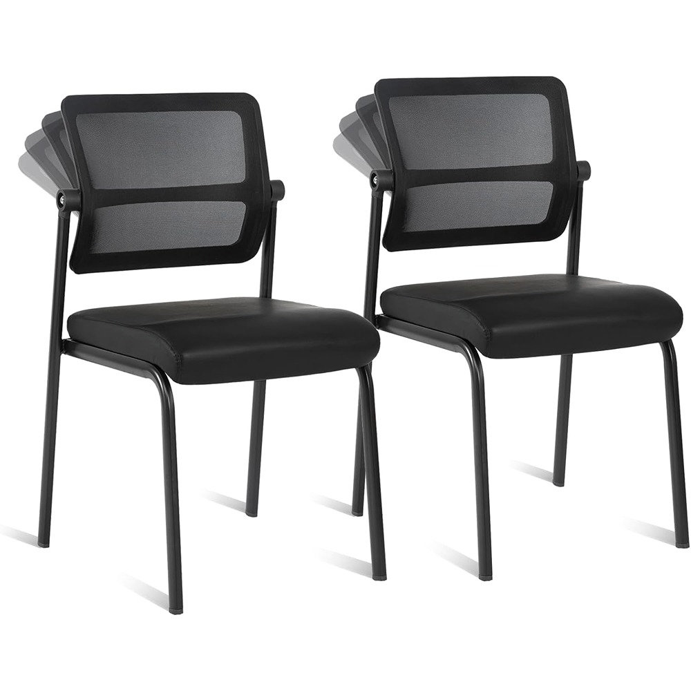 MAXAYA Stackable Waiting Room Chair With Adjustable Mesh Backre ...