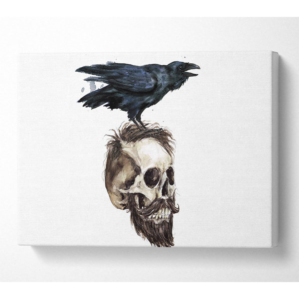 Happy Larry Crow On The Head Of A Skull | Wayfair.co.uk