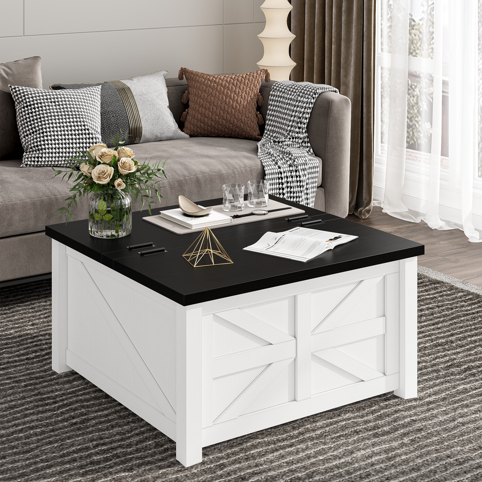 Laurel Foundry Modern Farmhouse® Gunther Coffee Table with Storage ...