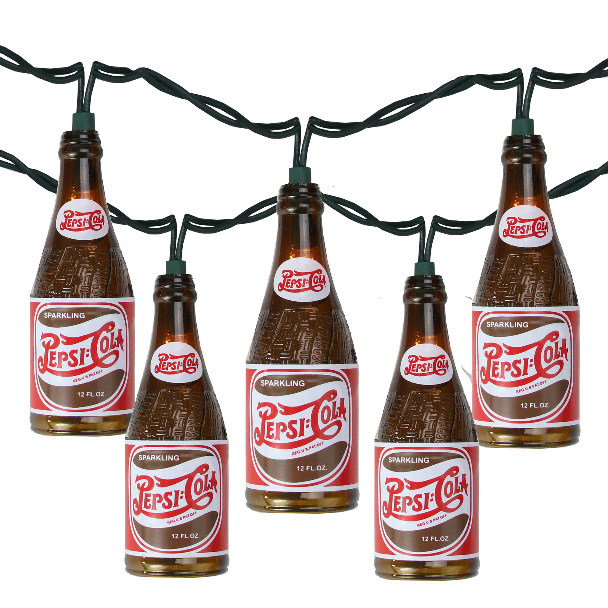 Northlight Seasonal 10-Count Brown and Red Vintage Pepsi Bottle Novelty ...