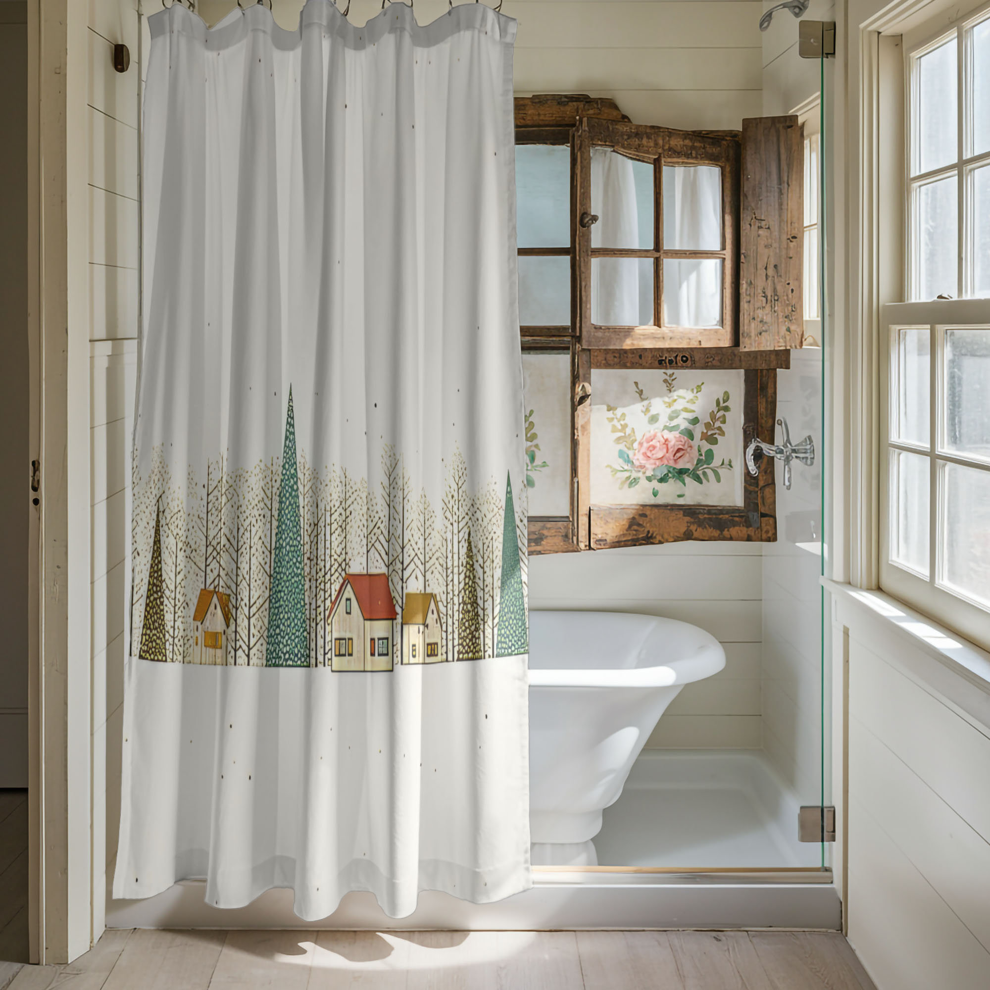 East Urban Home Cozy Chill - Premium Shower Curtain | Wayfair