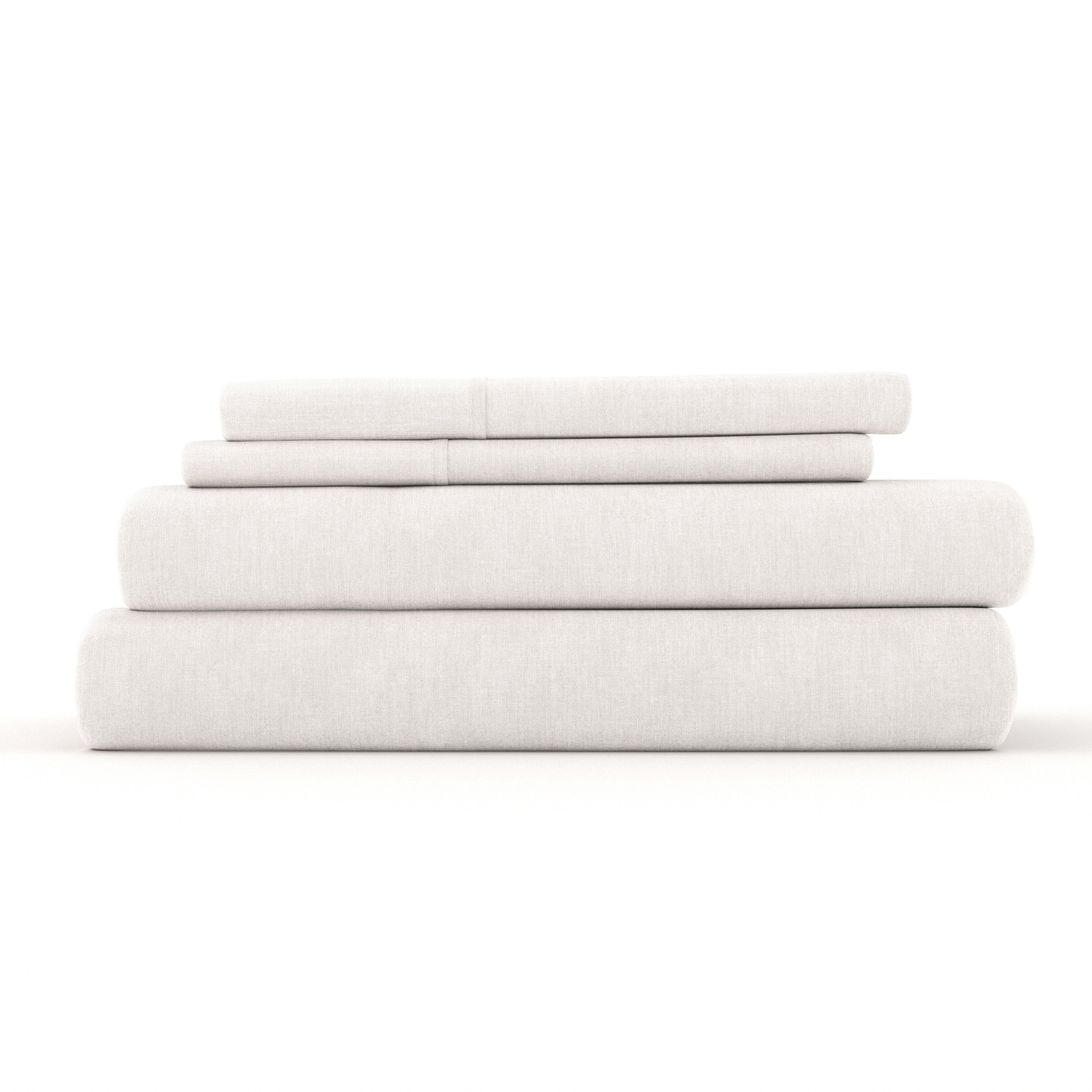 Becky Cameron Linen Bamboo-Blend Breathable Luxury Bed Sheet Set ...