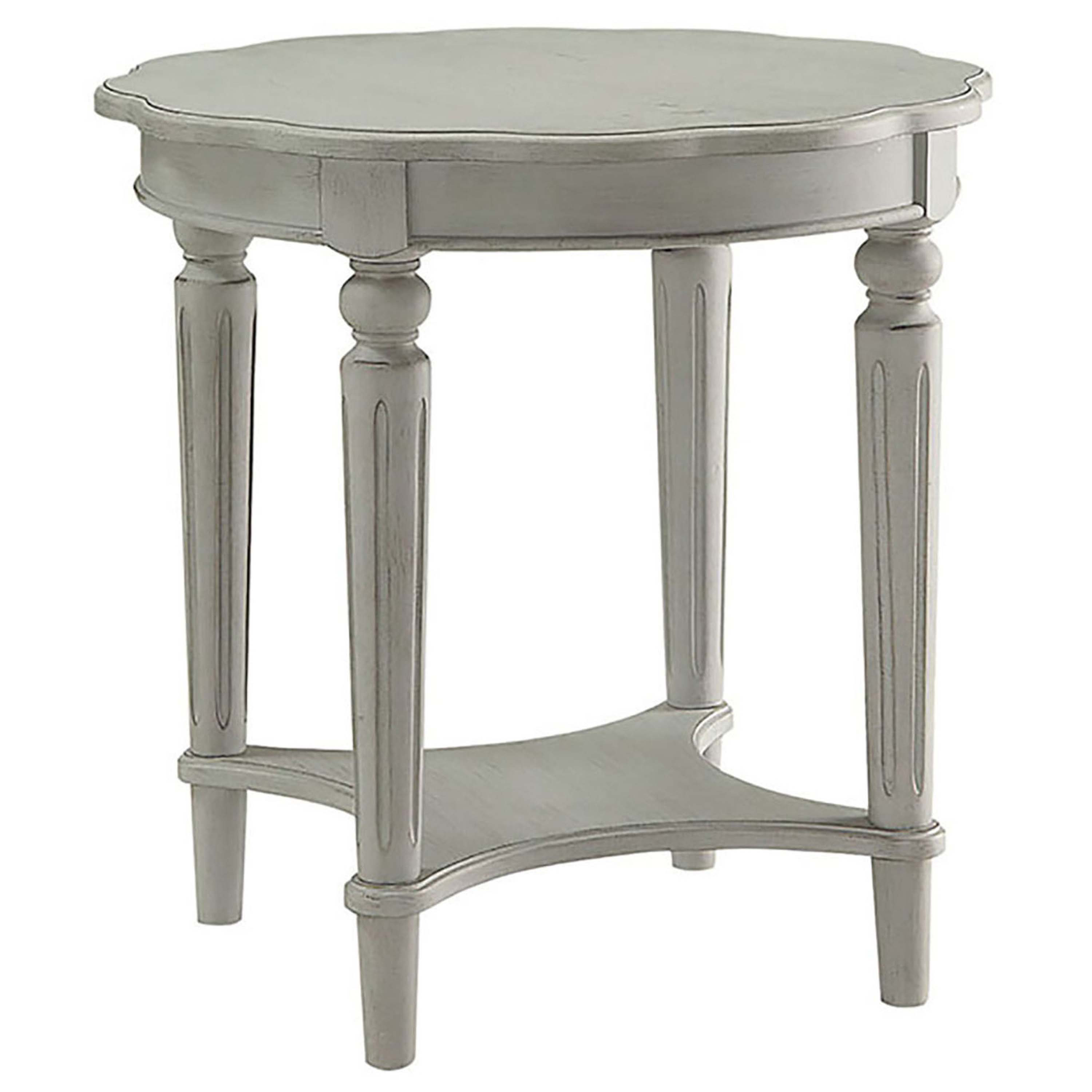 Canora Grey Antique Slate End Table with Bottom Shelf | Wayfair