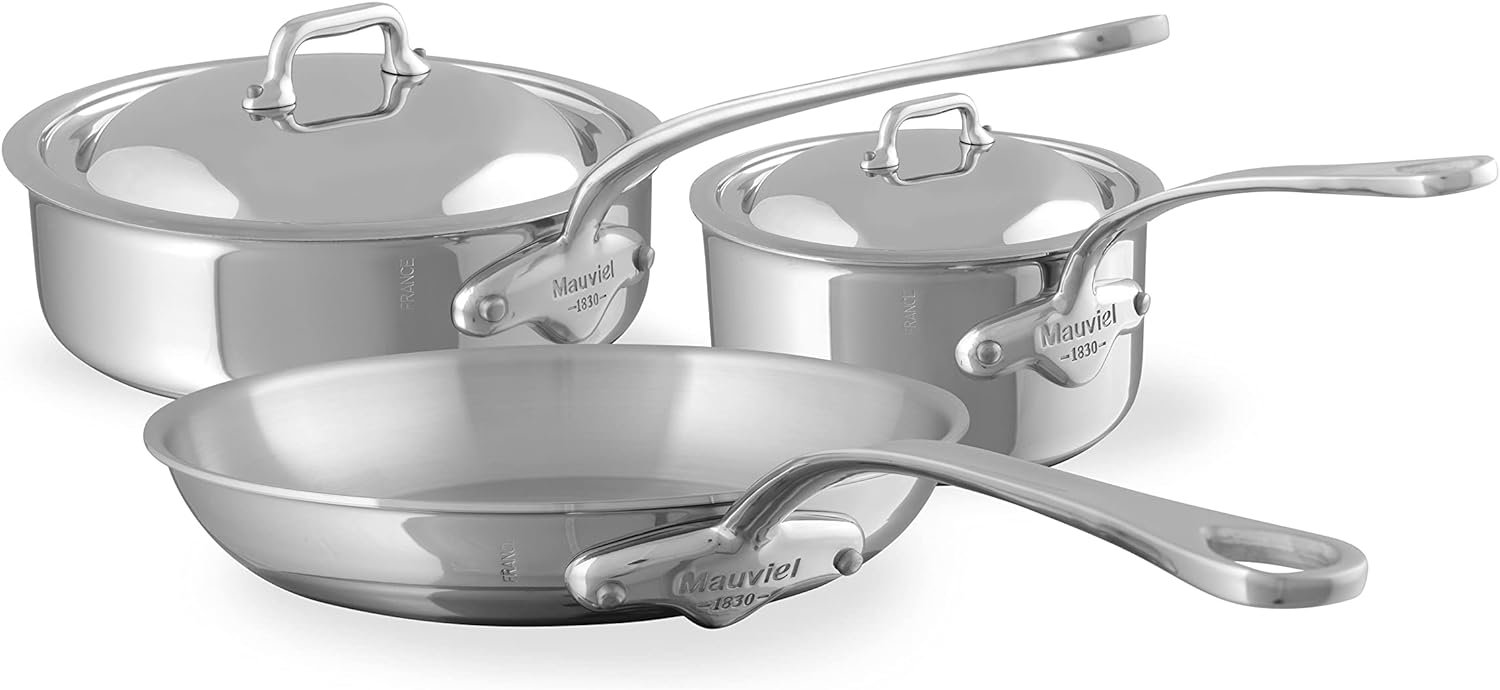 Mauviel M'COOK 5-Ply 5-Piece Cookware Set With Cast Stainless Steel ...