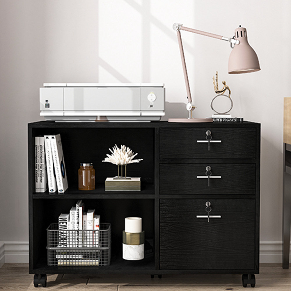 Latitude Run® Adonya 3-Drawer Mobile Lateral Filing Cabinet - Wayfair ...