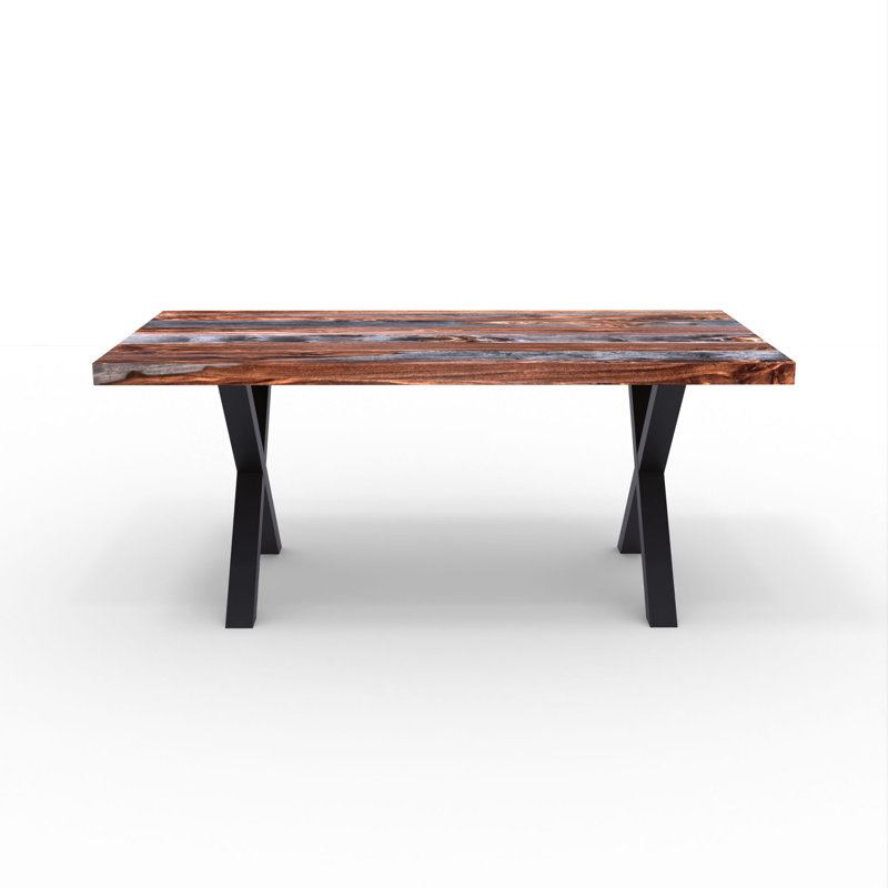 Union Rustic Grau 70" Straight Edge Acacia Dining Table & Reviews | Wayfair