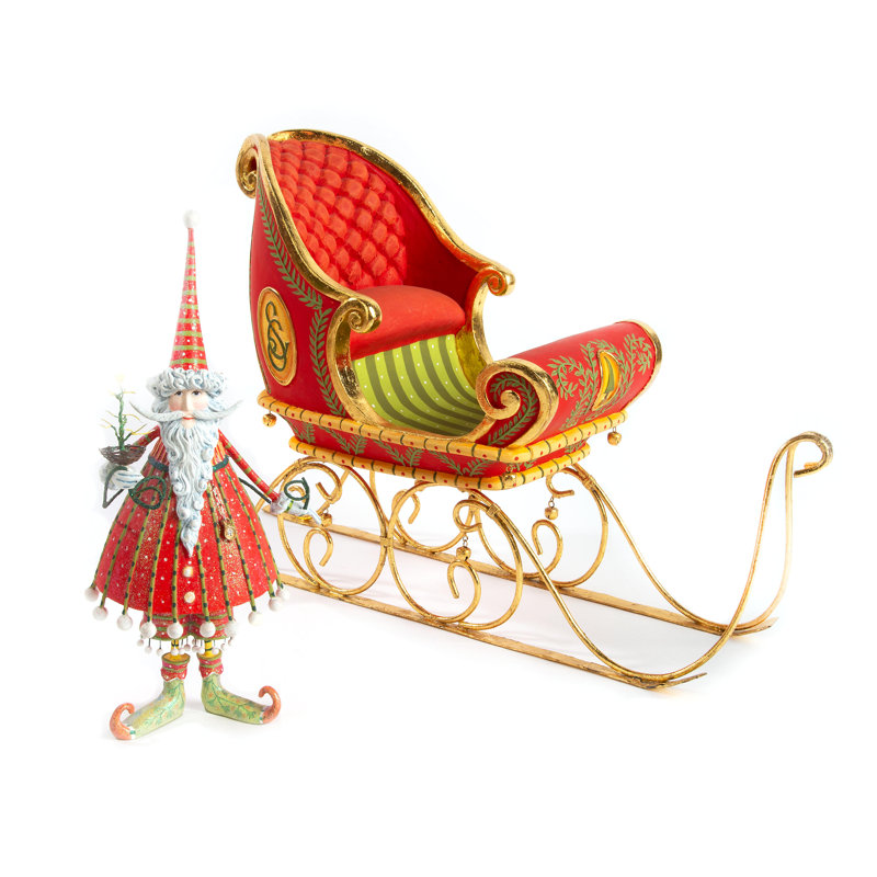 MacKenzie-Childs Patience Brewster Dash Away Dashing Santa Figure ...
