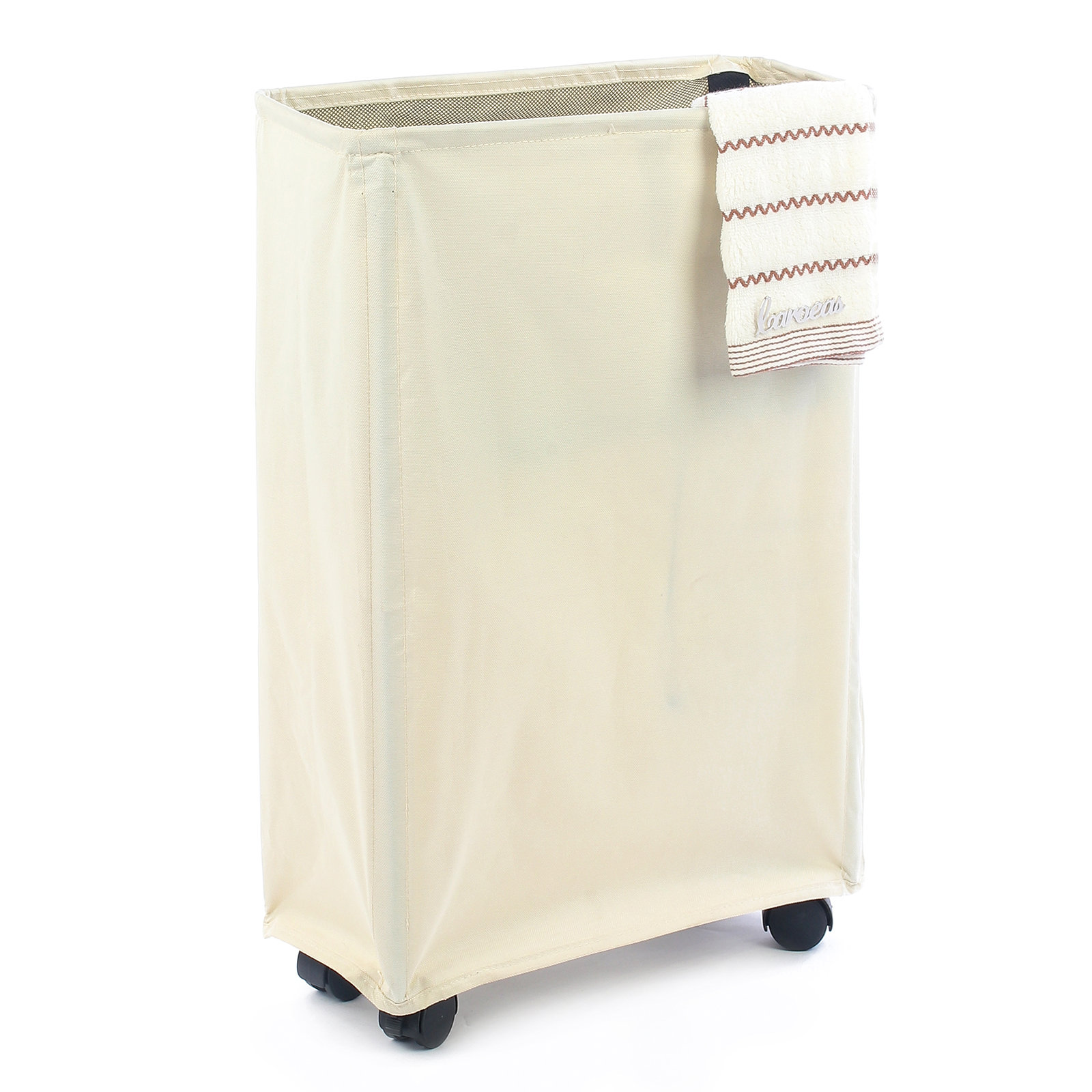 Rebrilliant Fabric Rolling Laundry Basket with Handles | Wayfair